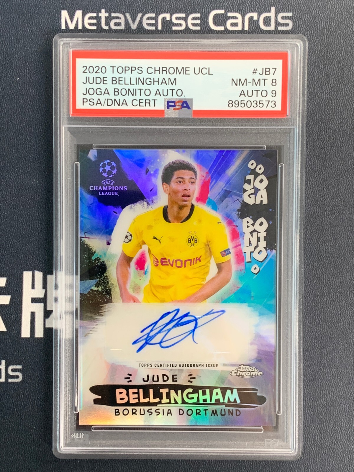 2020 Topps Chrome UCL Joga Bonito Auto SP Jude Bellingham PSA8/9 04/99 ...