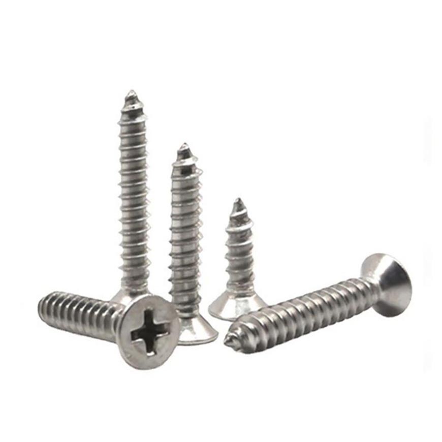 M8*40 M8*50 Cross Countersunk Self Tapping Screws Tappers - 316 ...