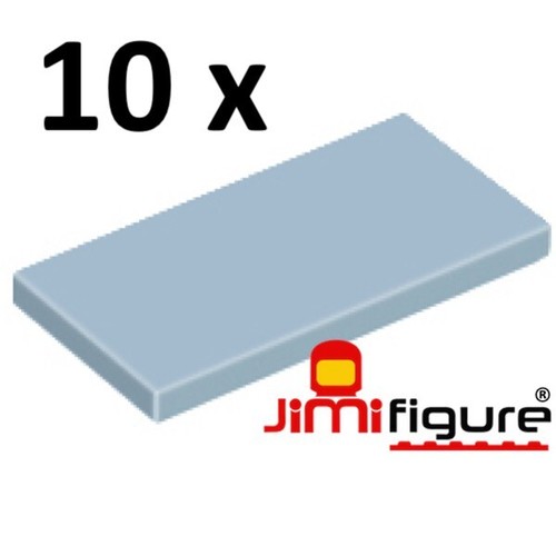 NEW 10 x LEGO Flat Tile 2x4 with Groove Sand Blue 87079 Genuine Bulk ...