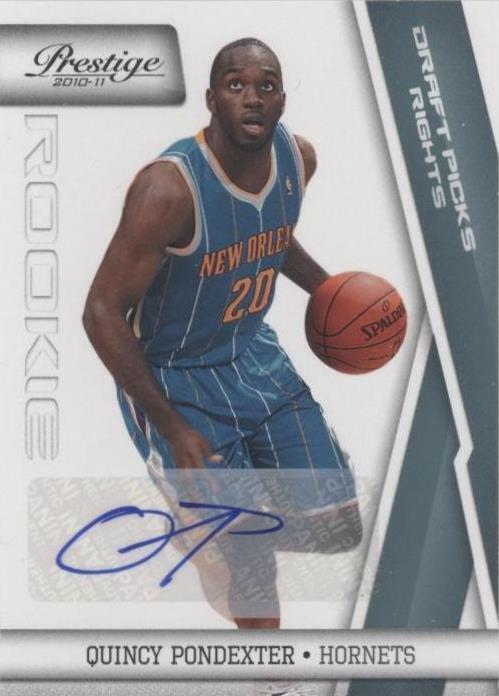2010-11 Prestige - Rookie Quincy Pondexter #176 Draft Picks Rights ...