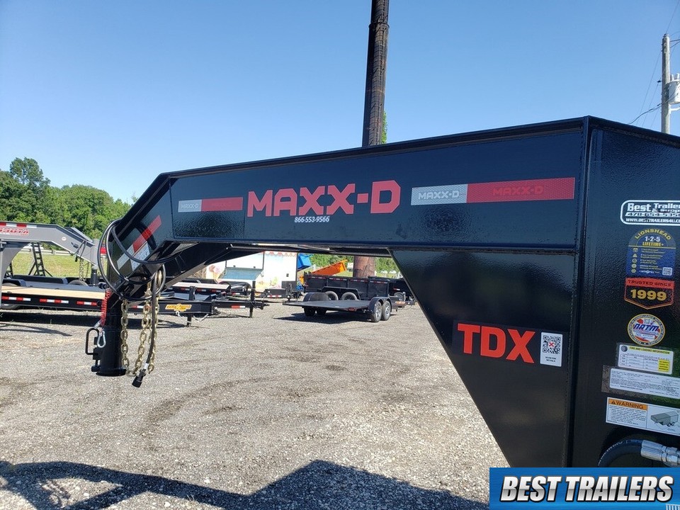 2024 MaxxD TDX trailer 40 ft deckover power tilt equipment gooseneck ...