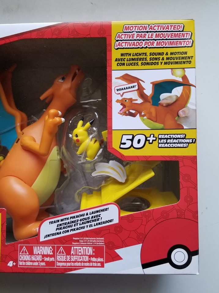 Pokemon Flame & Flight Deluxe Charizard Motion Activated W/ Pikachu ...