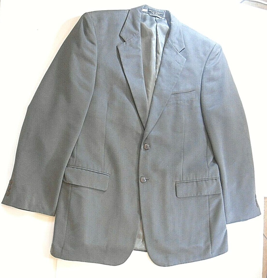 boat house row Super Suede Grey 2 BUTTON BLAZER COAT Men's Jacket Size ...