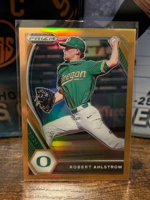 2021 PANINI PRIZM DRAFT PICKS BASEBALL ROBERT AHLSTROM GOLD /50 #PDP186 ...