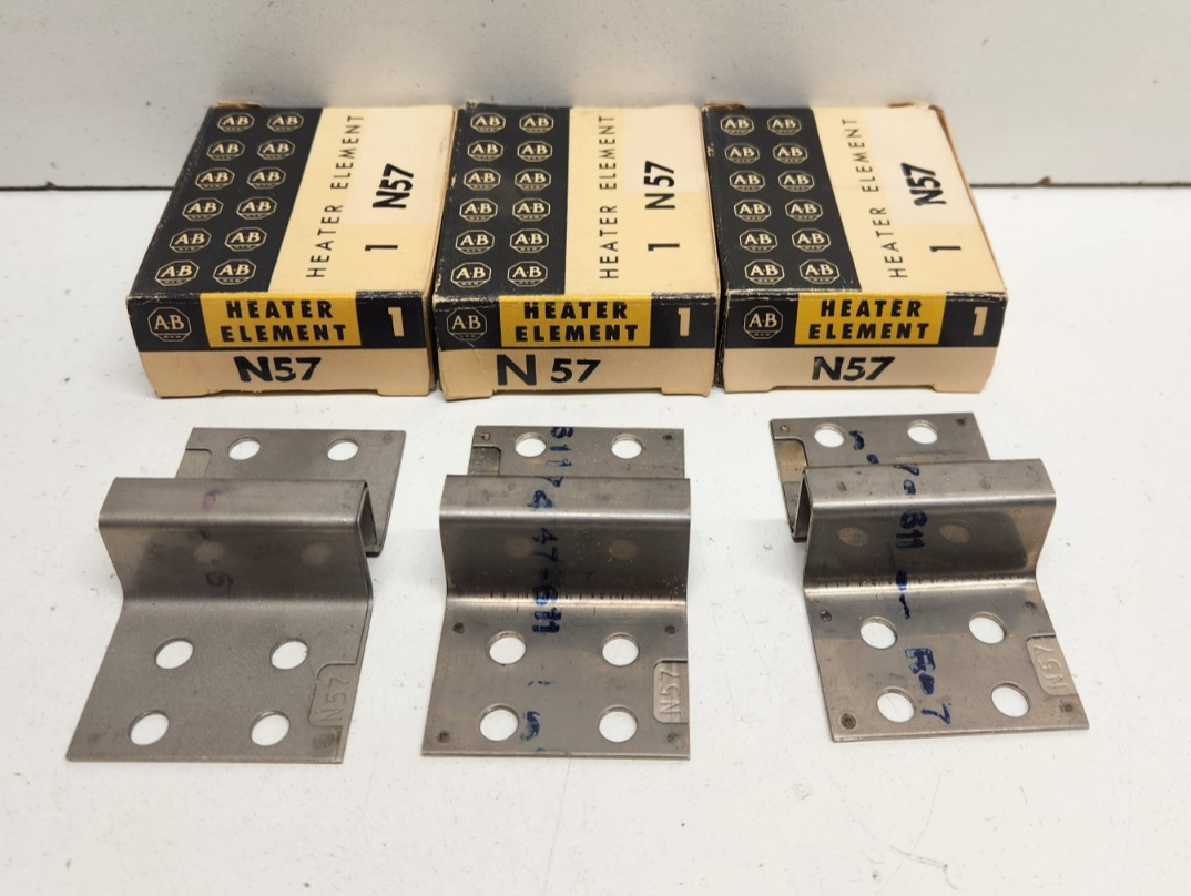 LOT OF 3 NEW IN BOX! ALLEN-BRADLEY OVERLOAD RELAY HEATER ELEMENTS N57 ...