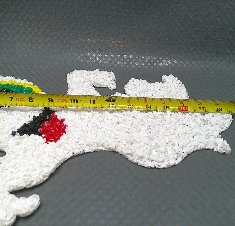 Vintage Mid Century MCM Melted Plastic Popcorn Cute Ghost Big Eyes ...