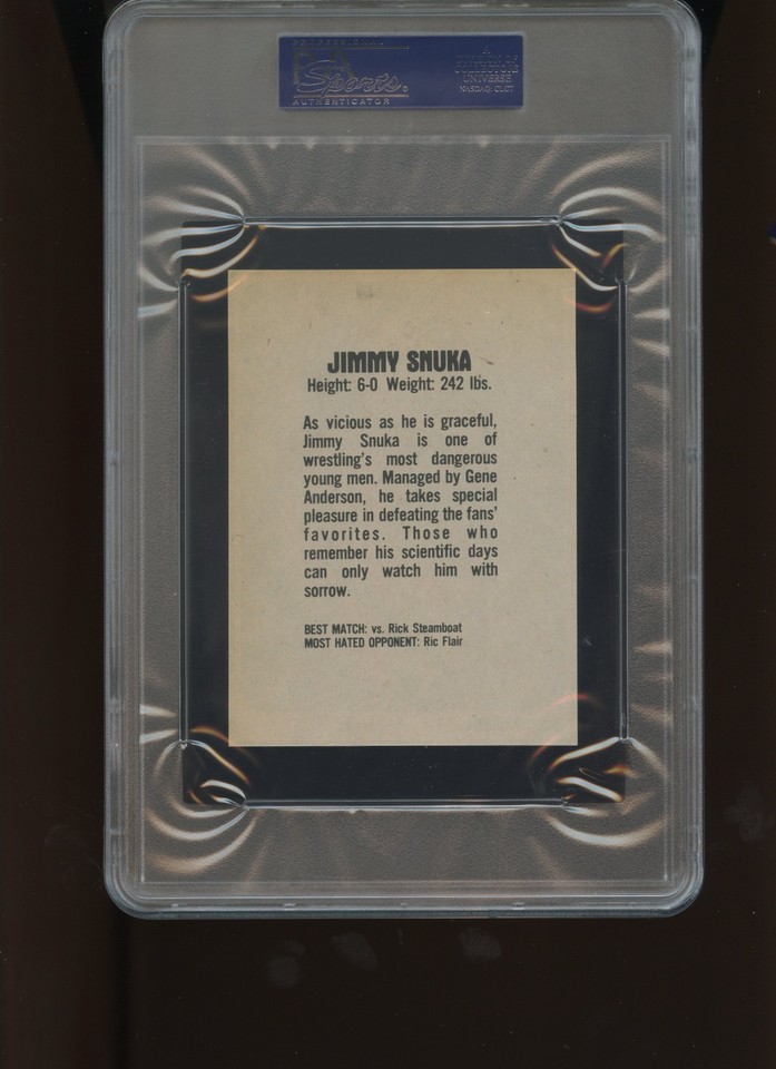 1981 Jimmy Snuka 1981 Wrestling Super Stars signed autograph Card PSA ...