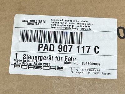 Genuine Porsche Control Module PAD-907-117-C | eBay