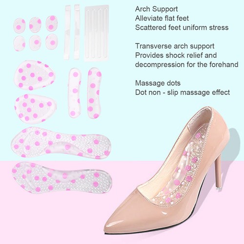 Shoe Insole Pad Forefoot Cushion Sticker Gel Heel Inserts Foot Care ...