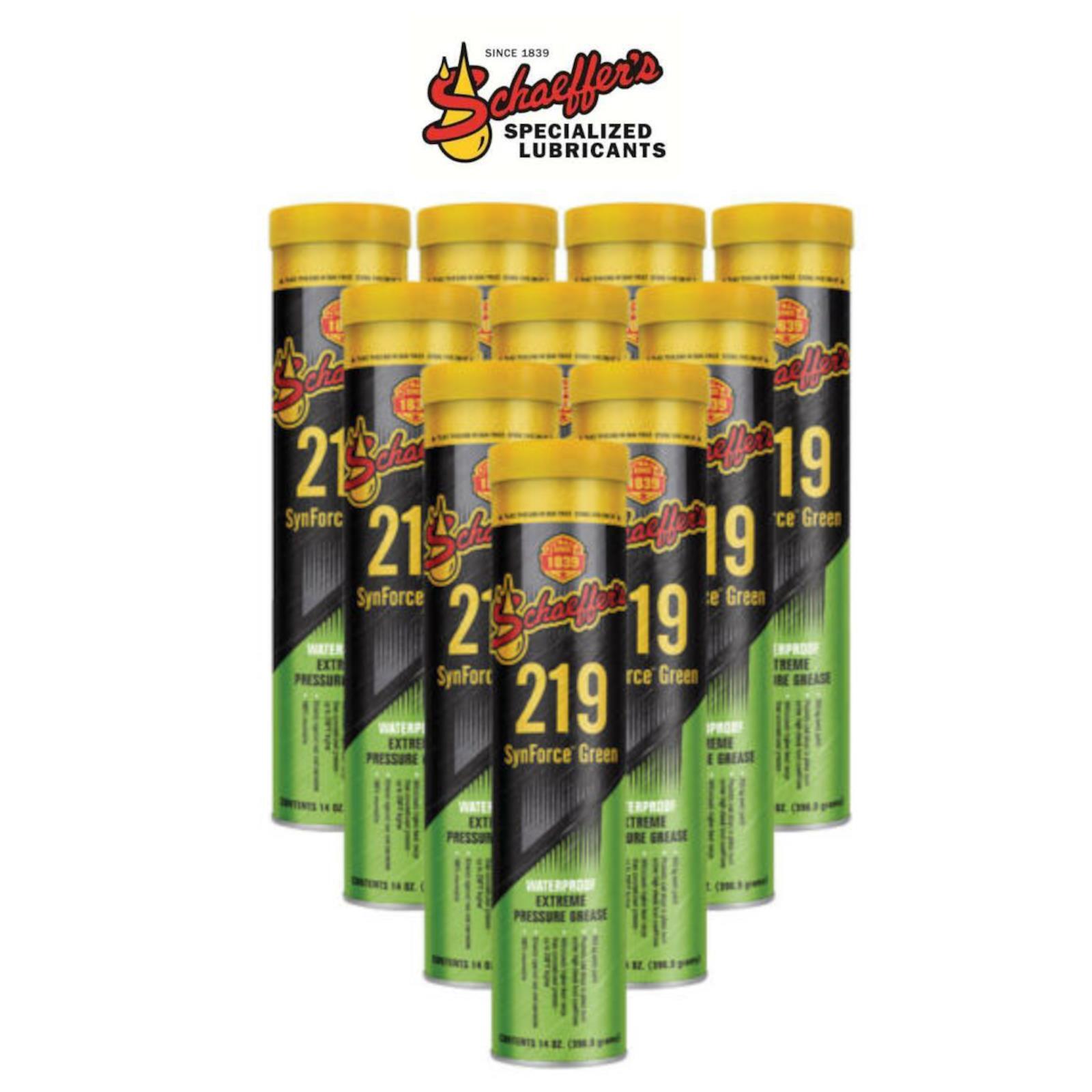 Schaeffers Oil 219 Synforce Green Synthetic Waterproof Grease 10 pack NLGI #2 | eBay