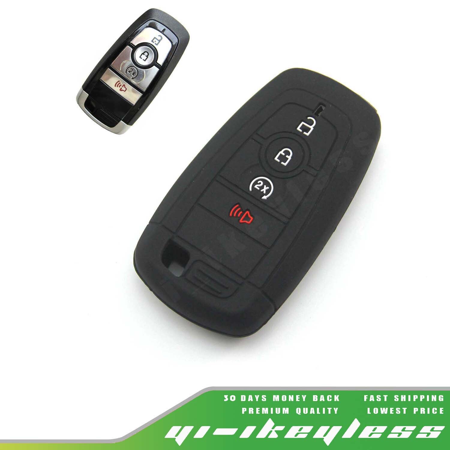 Silicone Case Cover For Ford Edge Ranger Bronco F-150 Remote Smart Key ...