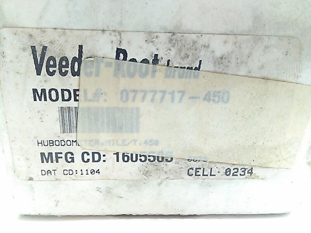 0777717-450 - VEEDER-ROOT 450 1 RATIO MECHANICAL MILE HUBODOMETER for ...