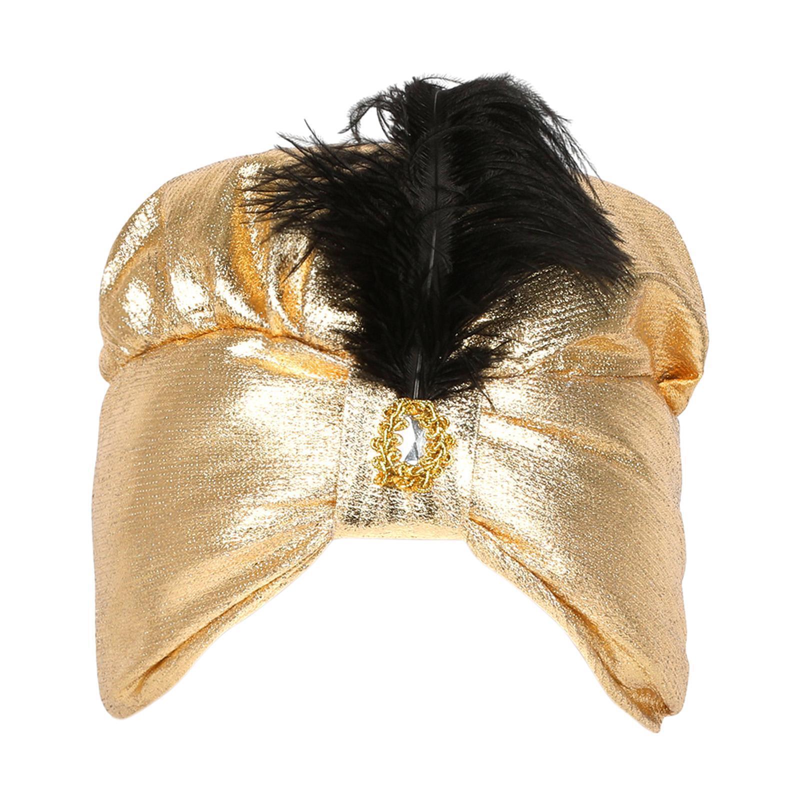 Indian Sultan Turban Hats Decorations Twisted Pleated Head Wraps for ...