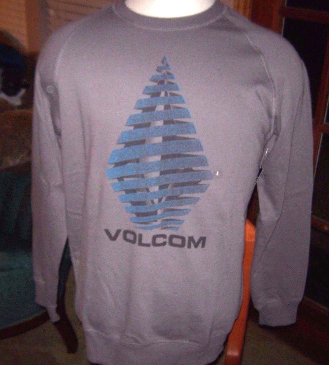 New Volcom Stone gray Programmer long sleeve sweat shirt sweatshirt ...