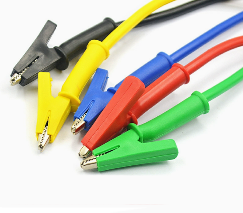 Crocodile test leads clamps wire with crocodile clamps colored cables ...