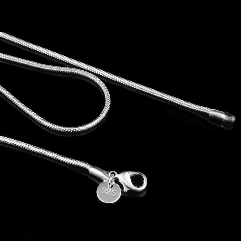 Wholesale 10pcs 925 Sterling Silver Plated 2mm Snake Chain Necklace 16 ...