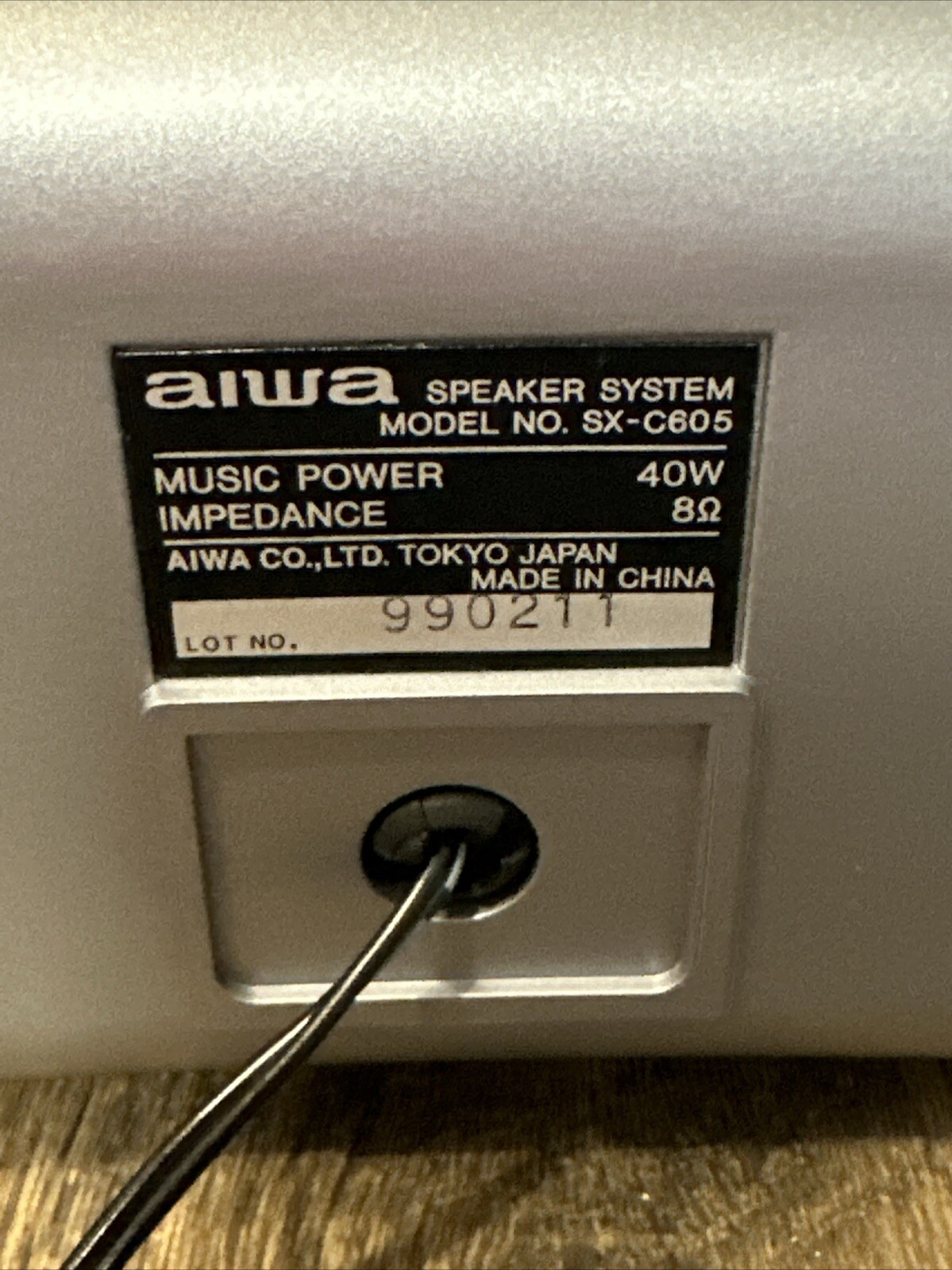 AIWA SX-C605 CENTER SPEAKER, SILVER, A PERFECT SOUND ENHANCEMENT 18818018094| eBay