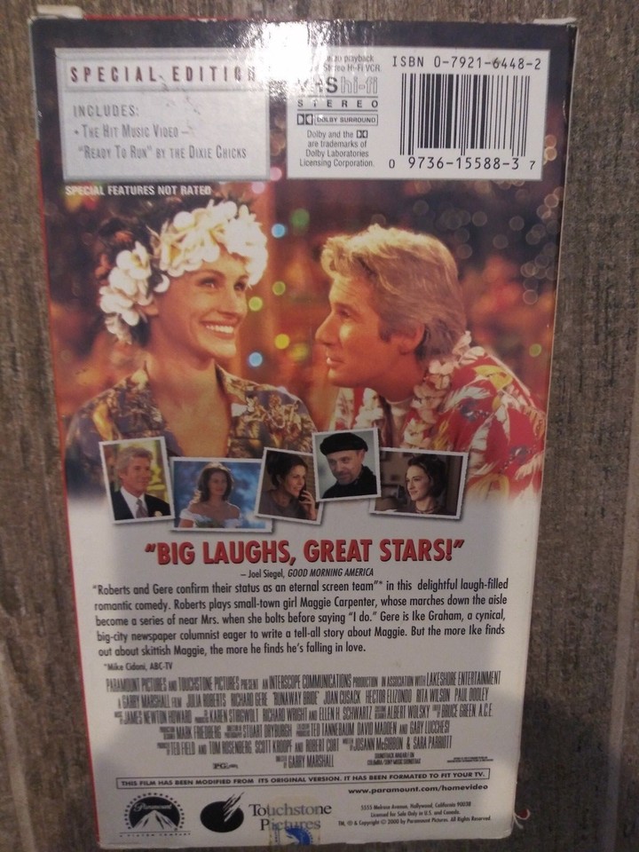 Runaway Bride - (VHS, 2000, Special Edition) 97361558837| eBay