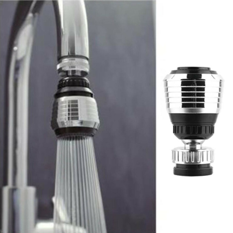 Kitchen Tap Head Aerator 360° Rotate Faucet Swivel End Diffuser Adapter ...