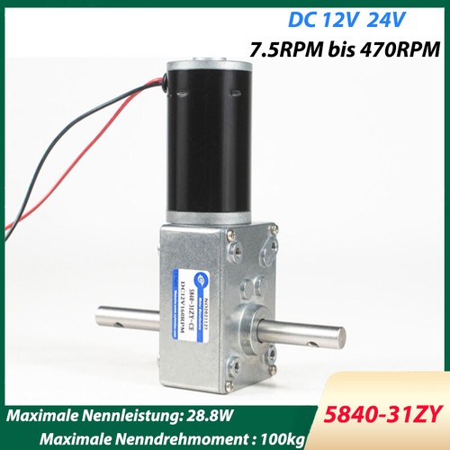 Screw Transmission Motor DC12V 24V Cylindrical Shank Brush Motor ...