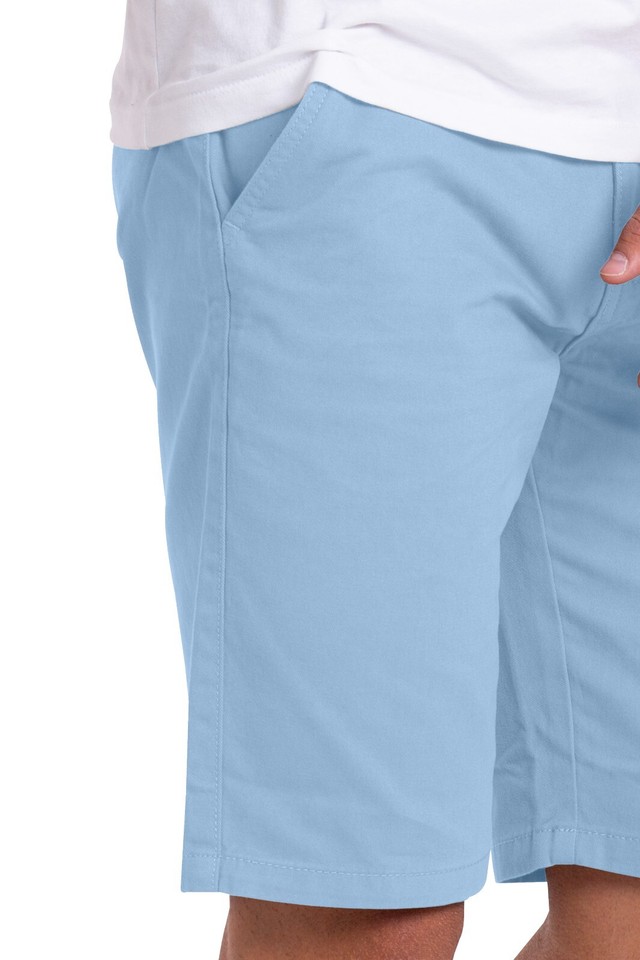 Mens Chino Shorts Relaxed Slim Fit 100% Cotton Casual Summer Beach Half ...