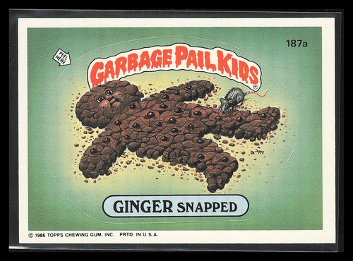 GINGER SNAPPED 1986 Topps Garbage Pail Kids Sticker #187A | eBay