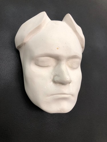 Vintage plaster Death mask of Beуthoven Tutorial for artists Gypsum Bas ...