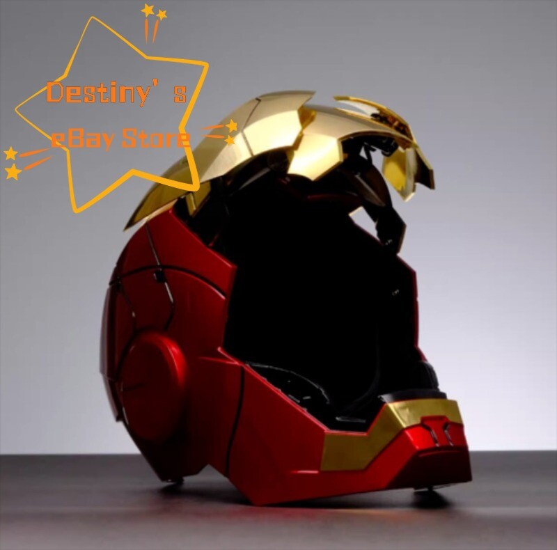 US Ship Cosplay AUTOKING Iron Man MK5 Helmet 1:1 Wearable JARVIS Voice ...