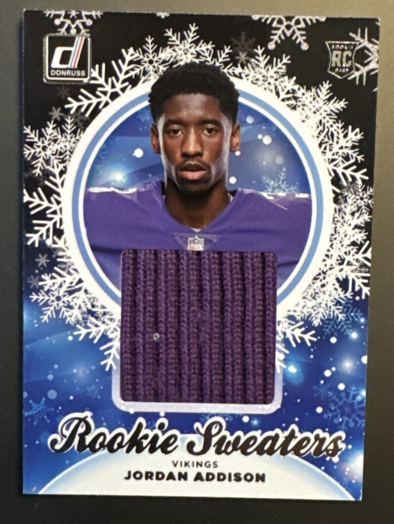 2023 Panini Donruss Football RC Jordan Addison ROOKIE SWEATER #HS-JAD ...