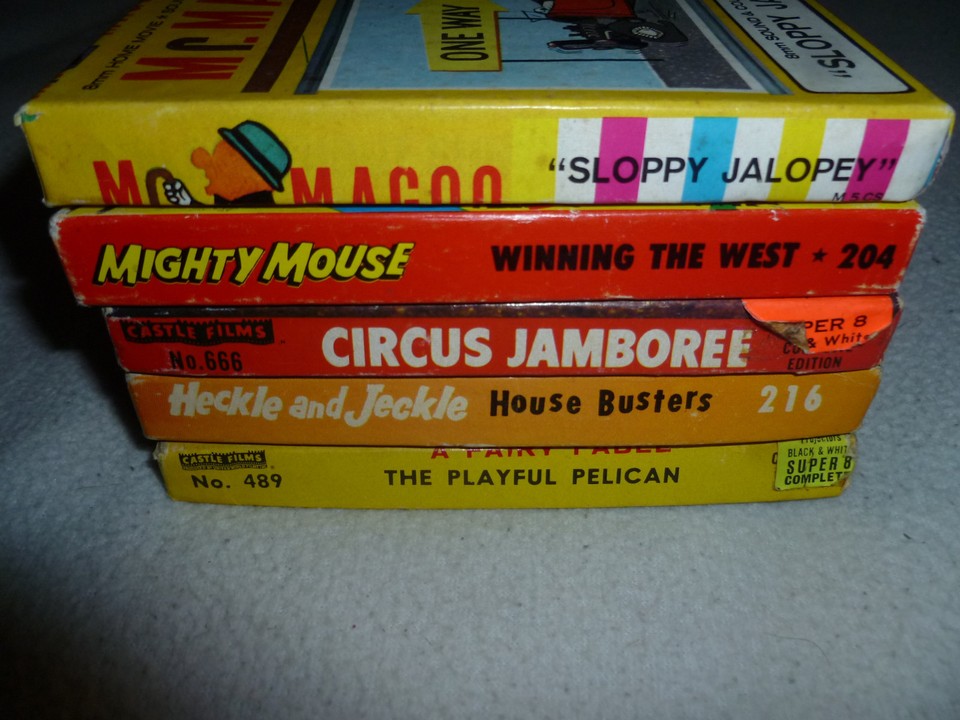 8MM MOVIE LOT MR MAGOO MIGHTY MOUSE CIRCUS JAMBOREE HECKLE JECKLE ...