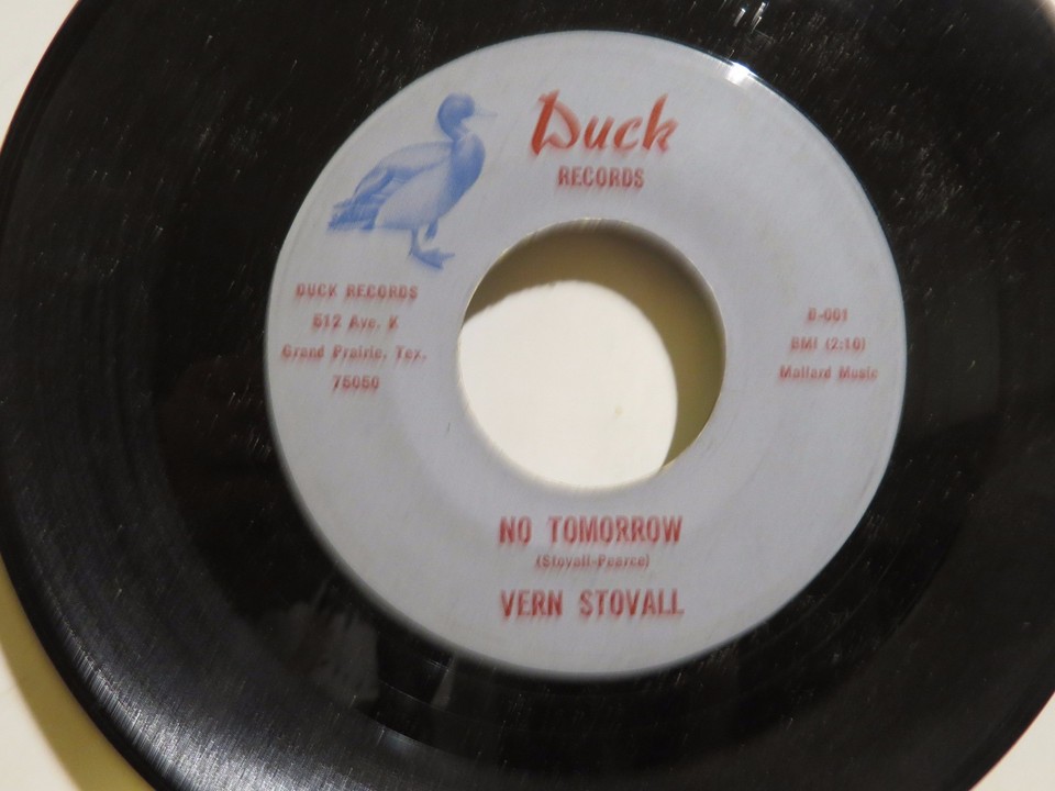 VERN STOVALL SALT WATER / NO TOMORROW - DUCK RECORDS # 001 NEAR MINT 45 ...