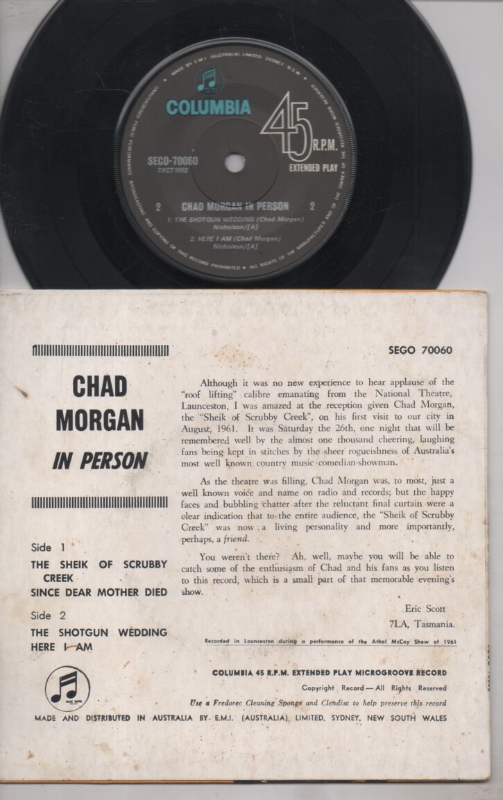 Chad Morgan Shotgun Wedding The Shotgun Wedding Chad Morgan: Song