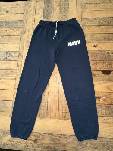 Vintage US Navy Blue Military Workout Gym Sweatpants Men's Small Made ...