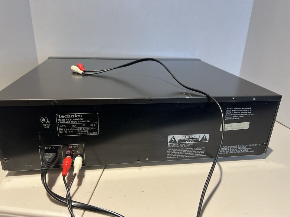 Technics Compact 5 Disc Rotary Changer System SL-PD888 Black NO REMOTE ...