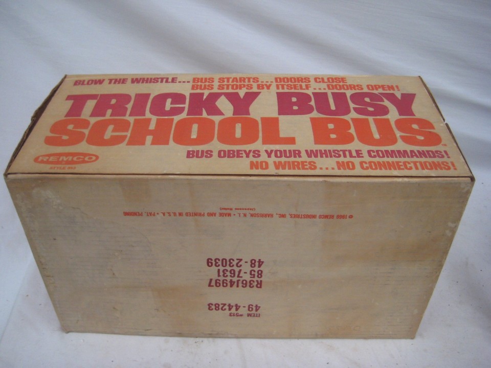 REMCO TRICKY SCHOOL BUS - NOS - New Old Stock in Unopened Box 1969 | eBay