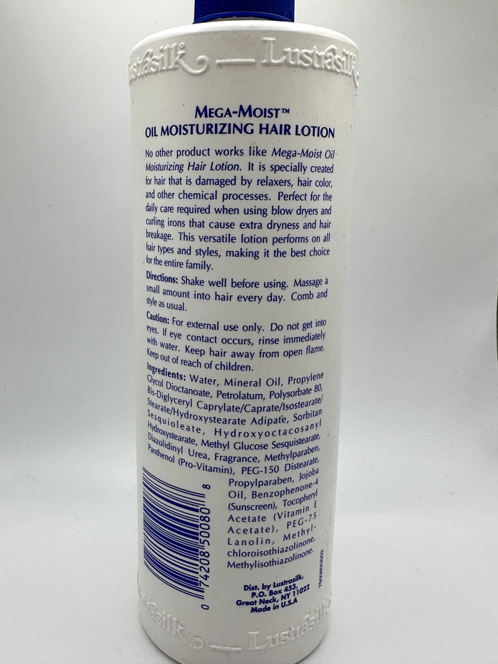 Lustrasilk Moisture Max Mega-Moist Oil Moisturizing Hair Lotion, 16 Fl ...