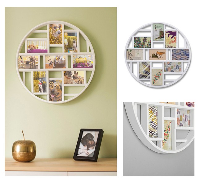 Portafoto multiplo x 9 da parete Luna Photo Display Bianco Design Umbra ...