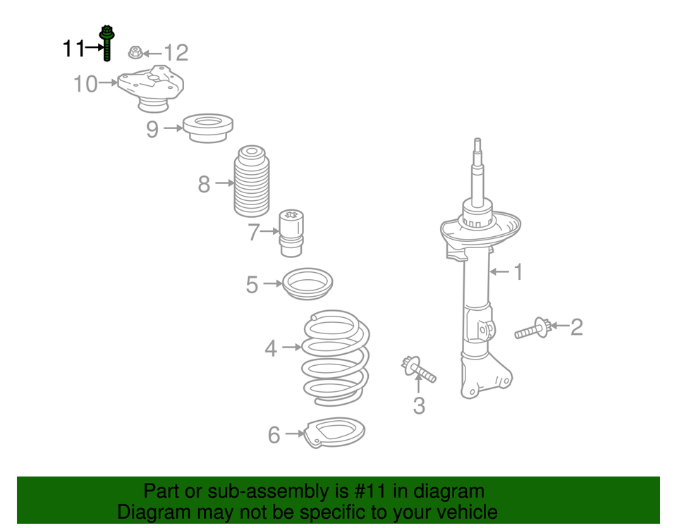 Genuine Mercedes-Benz Suspension Strut Mount Bolt 002-990-45-03 | eBay