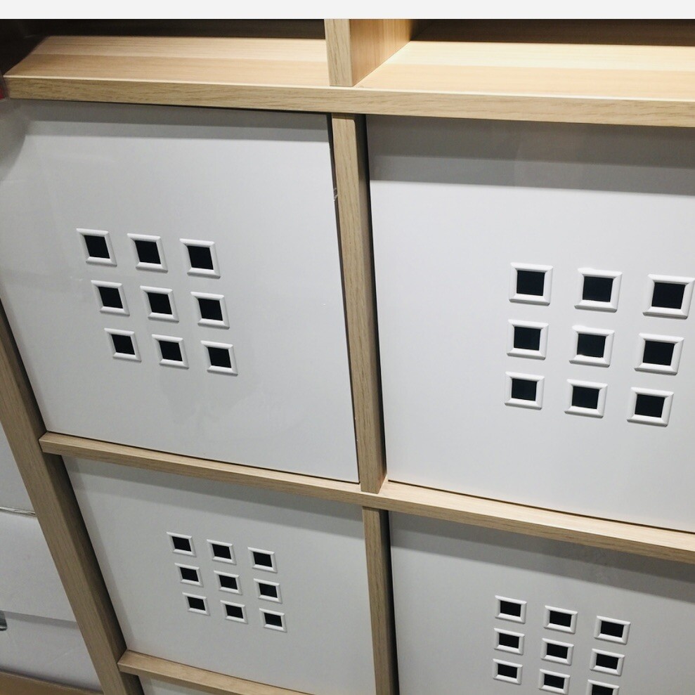 SET of 4 - Ikea LEKMAN Storage Box White, Plastic 13x14 ½x13" Fits ...