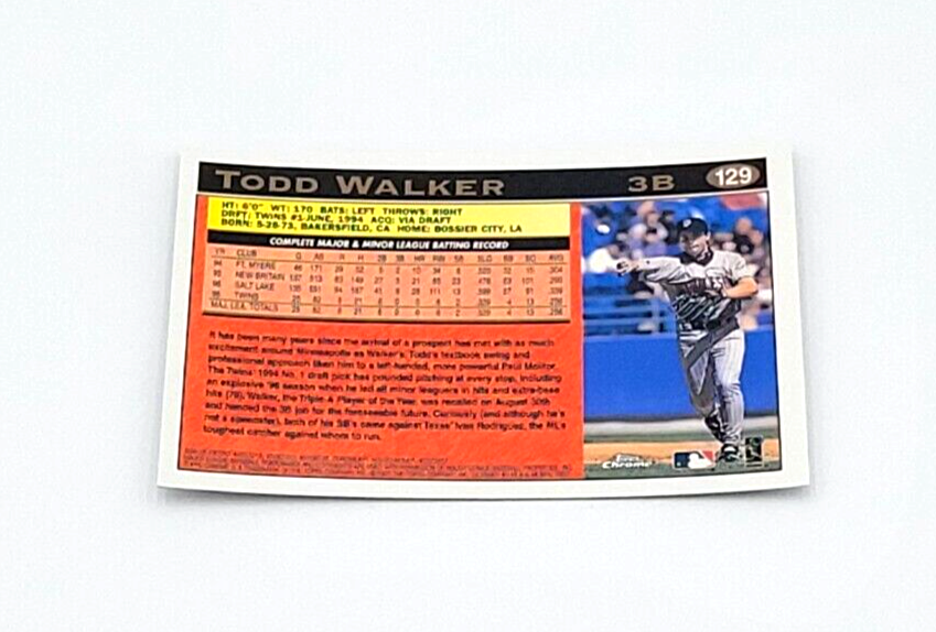 1997 Topps Chrome Todd Walker Minnesota Twins #129 | eBay