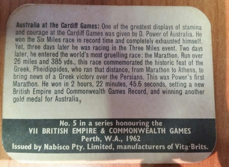 Nabisco Vita-Brits Cards VII British Empire & Commonwealth Games Perth ...