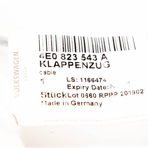 Audi A8 4E Front Bonnet Release Lid Lock Cable 4E0823543A NEW OEM | eBay