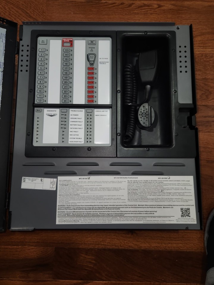 NEW NOTIFIER NFC-50/100 VOICE EVACUATION FIRE ALARM CONTROL PANEL | eBay