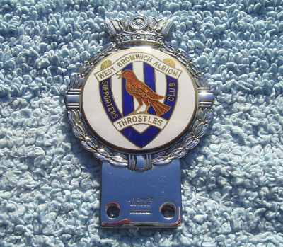 VINTAGE 1960s WEST BROMWICH ALBION SUPPORTERS CLUB CAR BADGE ~ WBA ...