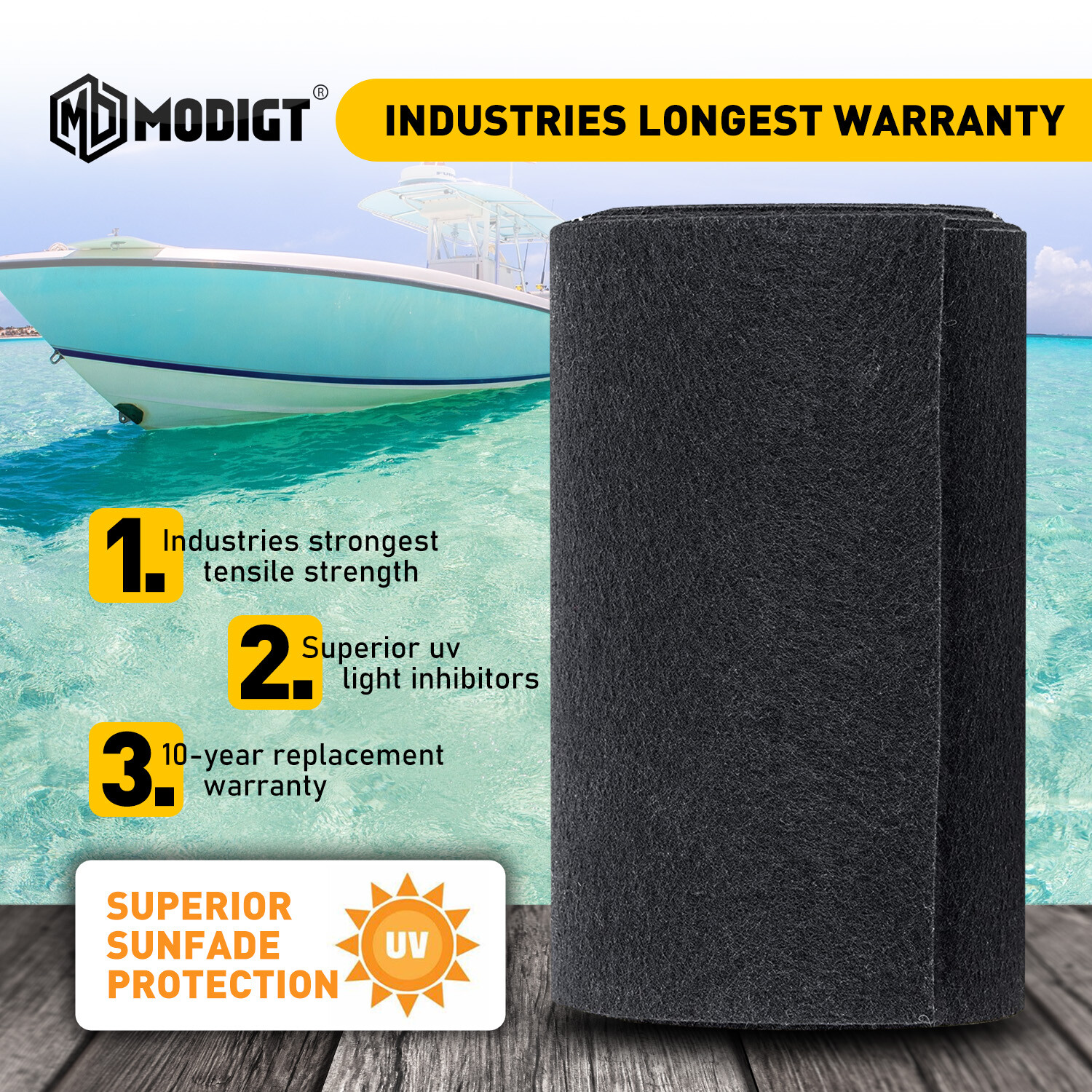 Carpet Boat Deck Floor Area Rugs Underfelt Slip UV Wear Fade Resist 4m ...