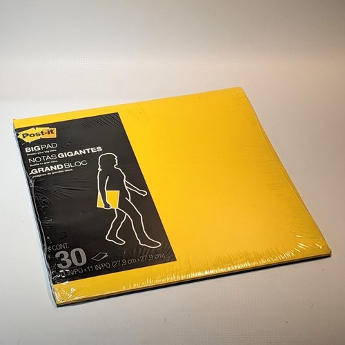 3M Post-it Sticky Note 11" x 11" Big Pad 30 Unruled Sheets Bright ...