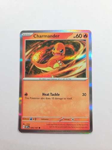 Charmander 026/197 Sv03: Obsidian Flames OBF Holo Common Near Mint Nm ...