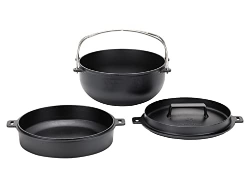 Snow Peak CAST IRON OVEN 26cm/10.2in Dutch Oven CS-520 WATETSU JAPAN ...