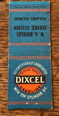 Vintage Dixcel Gasoline Matchbook Cover | eBay