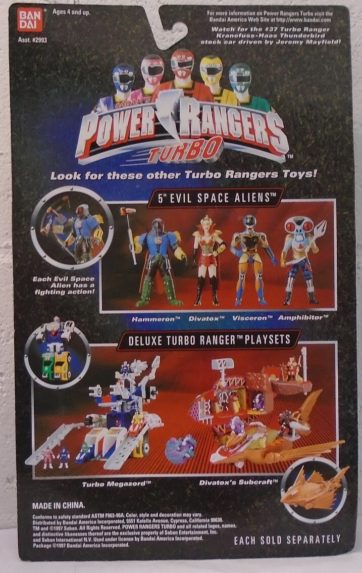 Power Rangers Turbo 5" Flip Head Triple Action Blue Ranger Automorphin ...
